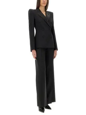 Alexander McQueen Wide Leg Trousers With Side Stripes