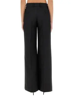 Alexander McQueen Wide Leg Trousers With Side Stripes