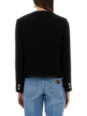 Dolce & Gabbana Single-breasted Tweed Bouclé Short Jacket