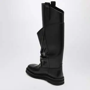 Attico Leather La Passeggiata Boots - Black