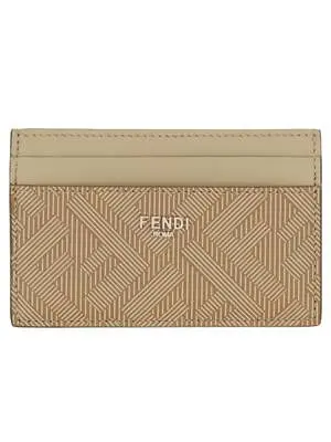 Fendi Shadow Card Holder - Cream