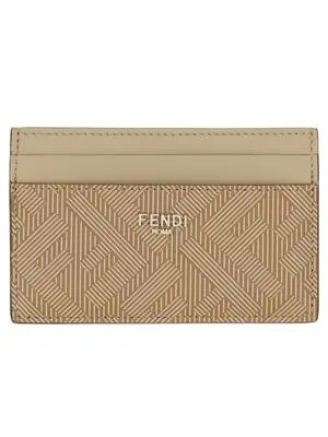 Fendi Shadow Card Holder - Cream