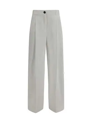 TOTEME Tailored Cotton Pants - White