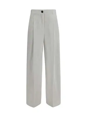 TOTEME Tailored Cotton Pants - White