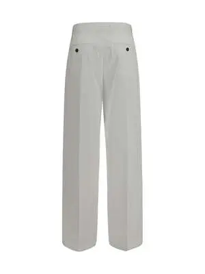 TOTEME Tailored Cotton Pants - White