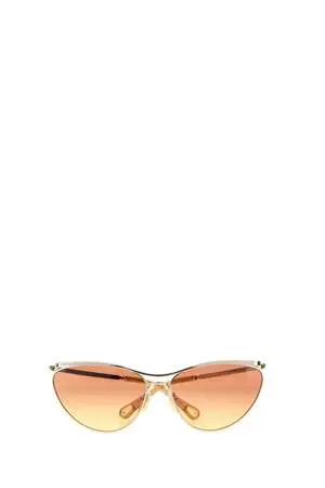 Chloé Gold Metal Uma Sunglasses - Cream