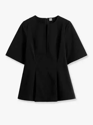 TOTEME Tailored Cotton Top - Black