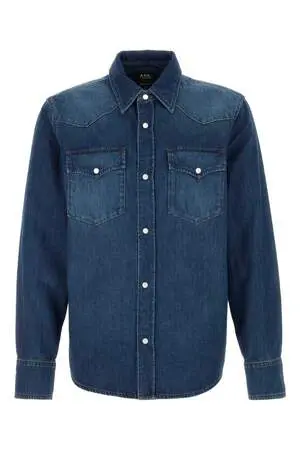 A.p.c. Denim Western Shirt - Blue