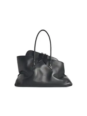 Attico Medium 'la Passeggiata' Leather Bag - Black