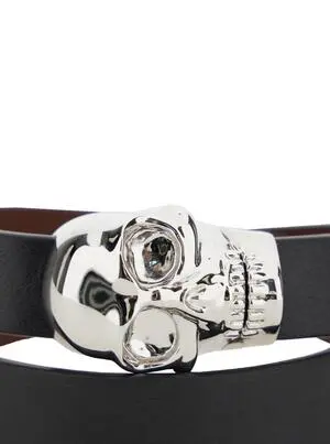 Alexander McQueen Leather Skull Bracelet - Multicolor