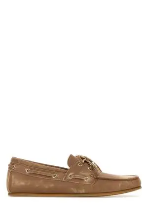 Gucci Camel Leather Loafers - Brown