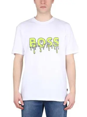 BOSS Logo Print T-shirt - White
