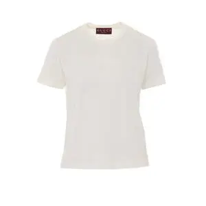Gucci Incrocio Gg T-shirt With Web - White