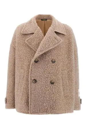Dolce & Gabbana Textured Double-breasted Coat - Multicolor