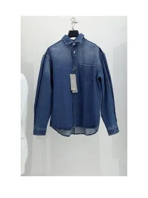 Dior Laser Printed Denim Shacket - Blue