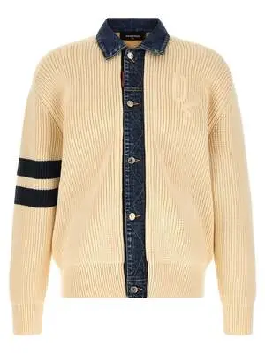 Dsquared2 Denim Mix Cardigan - Cream
