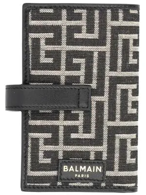 Balmain Monogram Card Holder With Padlock - Multicolor