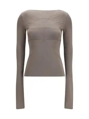 Rick Owens Rick Owens Women Temple Fitted Top Gray