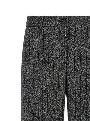 Dolce & Gabbana Striped Wool Trousers - Multicolor