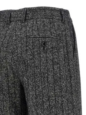 Dolce & Gabbana Striped Wool Trousers - Multicolor