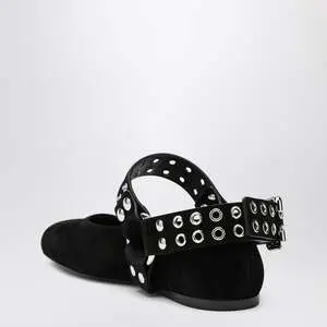 Alaïa Suede Flat Ballerina Biker