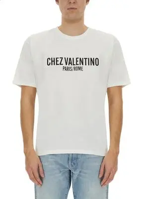 Valentino Garavani Cotton T-shirt With Chez Print