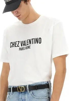 Valentino Garavani Cotton T-shirt With Chez Print
