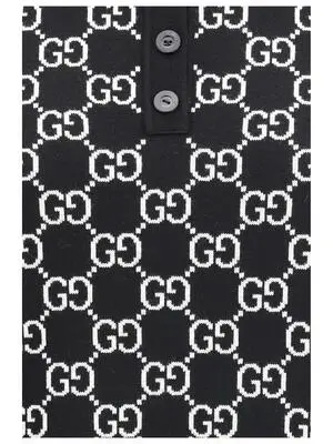 Gucci Gg Wool Jacquard Polo Top