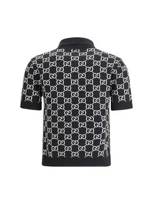 Gucci Gg Wool Jacquard Polo Top