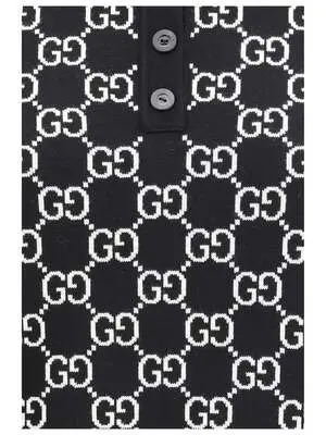 Gucci Gg Wool Jacquard Polo Top