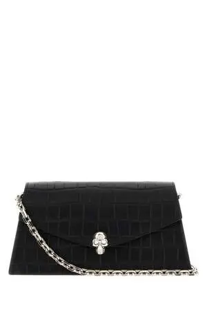 Alexander McQueen Leather Mini Skull Crossbody Bag - Black