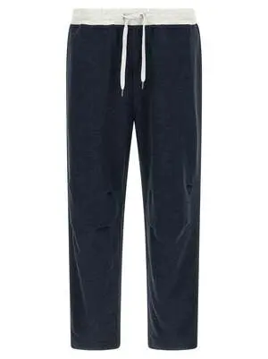 Brunello Cucinelli Linen Cotton Joggers - Blue
