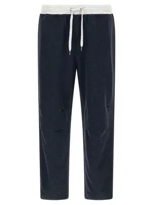 Brunello Cucinelli Linen Cotton Joggers - Blue