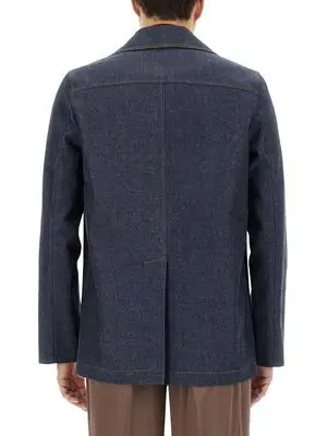 Gucci Cotton Denim Double Breasted Jacket