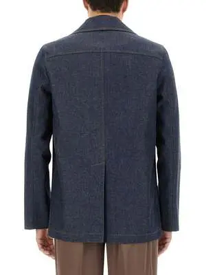 Gucci Cotton Denim Double Breasted Jacket
