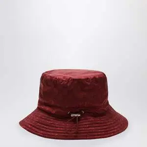 Gucci Reversible Burgundy Nylon Gg Hat