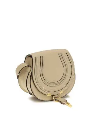 Chloé Small Marcie Leather Shoulder Bag - Cream