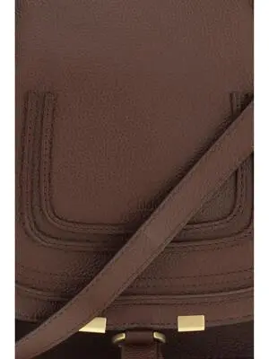Chloé Marcie Leather Handbag - Brown