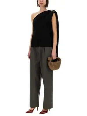 Bottega Veneta Crepe One-shoulder Top