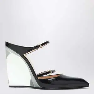 Gucci Sabots With Transparent Wedge - Black