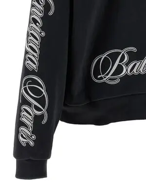 Balenciaga Cursive' Hoodie - Black