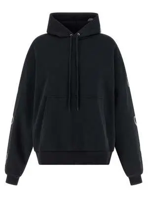 Balenciaga Cursive Fleece Hoodie - Black
