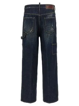 Dsquared2 Loose Carpenter Denim Jeans - Blue