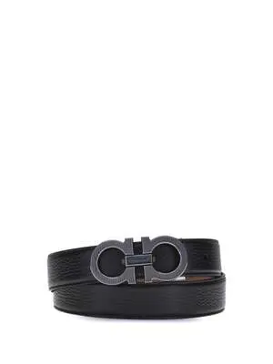 FERRAGAMO Gancini Reversible Belt - Black