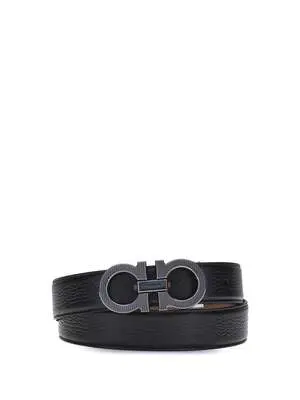 FERRAGAMO Gancini Reversible Belt - Black