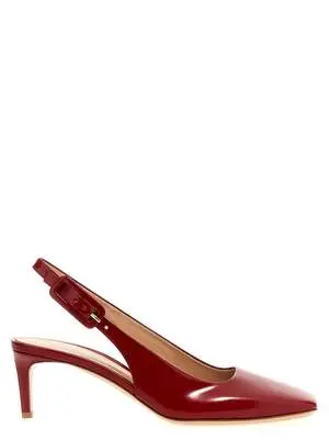 GIANVITO ROSSI Ric Leather Slingbacks - Red