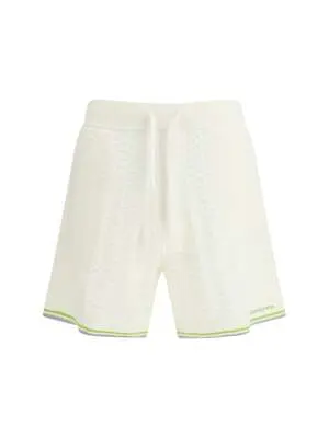 Casablanca Tennis Bouclé Shorts - White