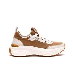 TOD'S Leather And Fabric Sneakers - Brown