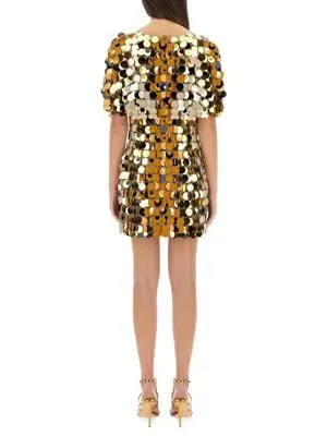 Rabanne Sparkle Discs Mini Dress