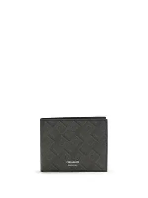 FERRAGAMO Monogram Wallet - Black
